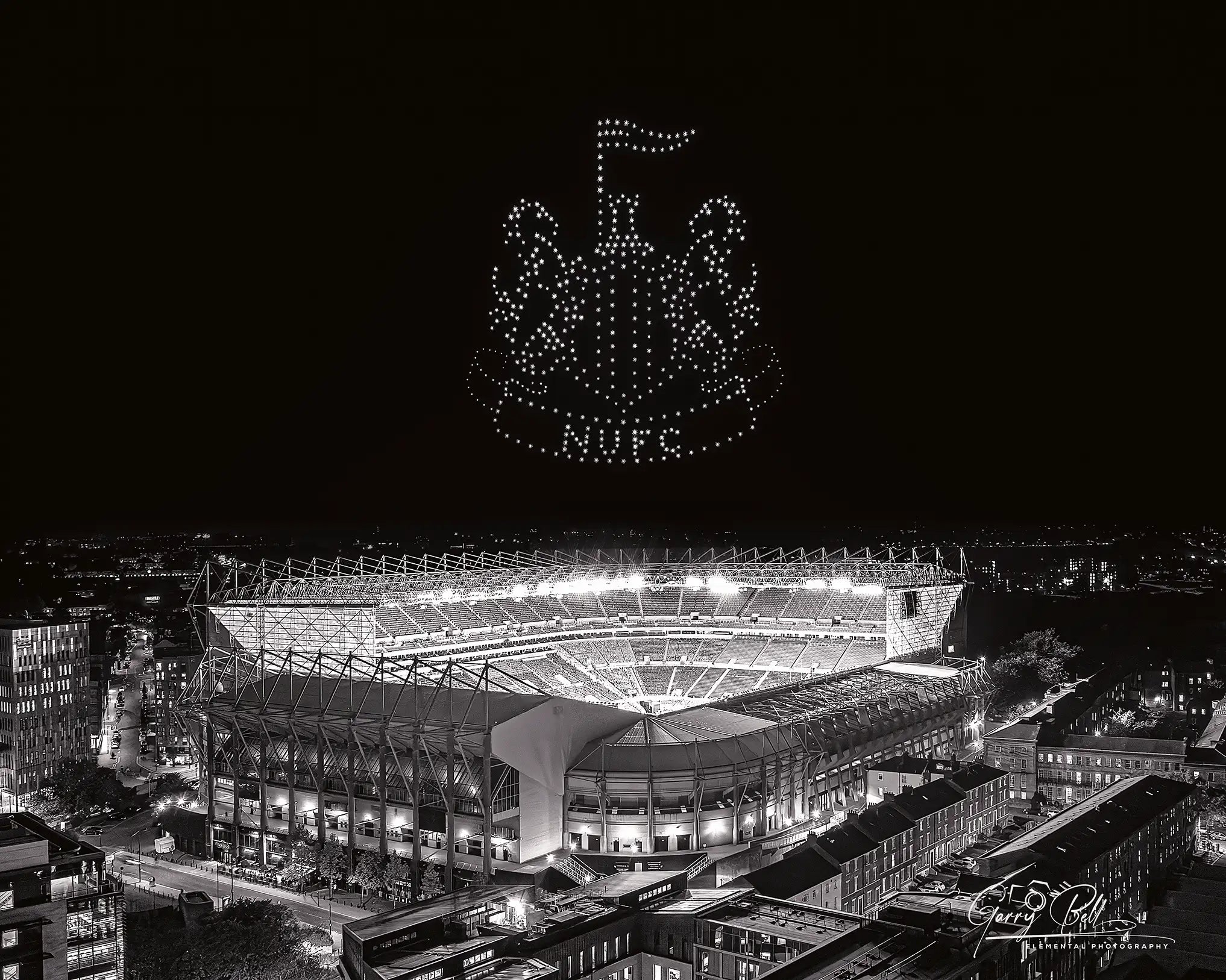 NUFC Drone Show – Garry Bell-Elemental Photography